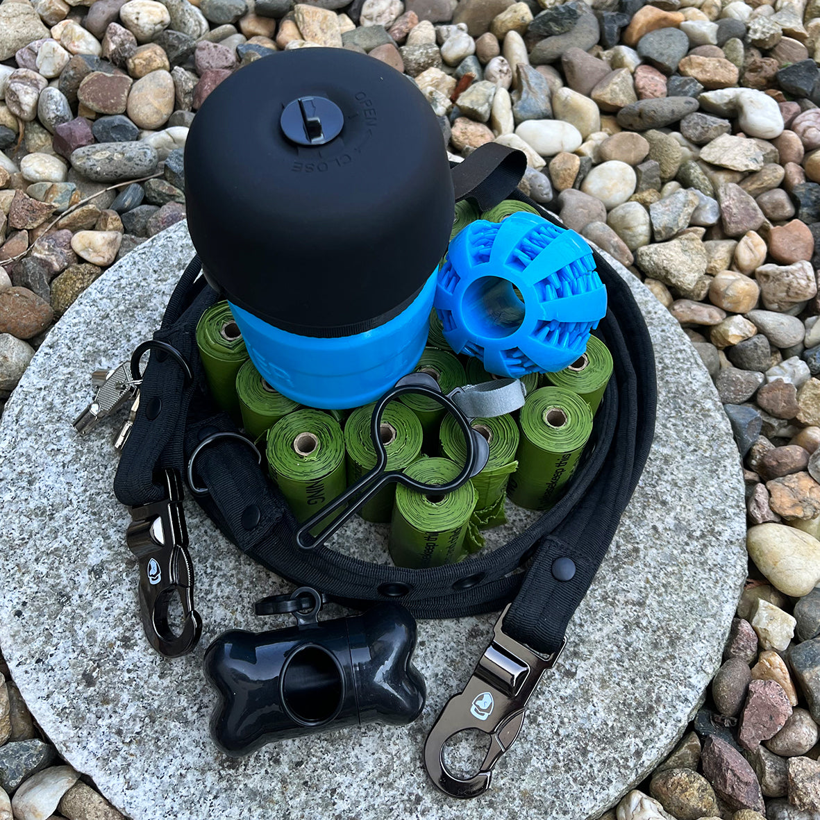 LOCK DOG leash + brush